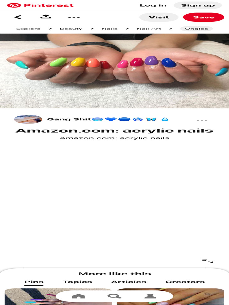 China Glaze Neon Skittles Multicolored Nails, Rainbow Nails, Nail ...