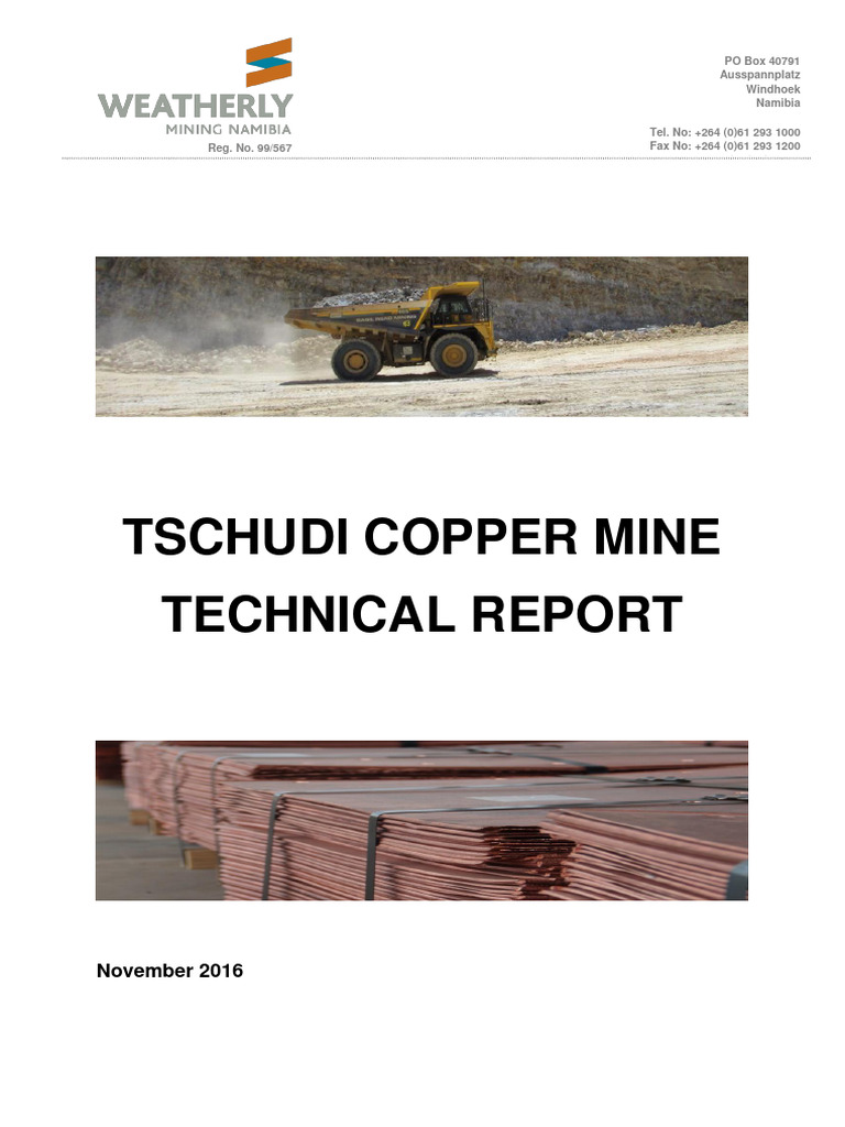 Tschudi Copper Mine Technical Report | PDF