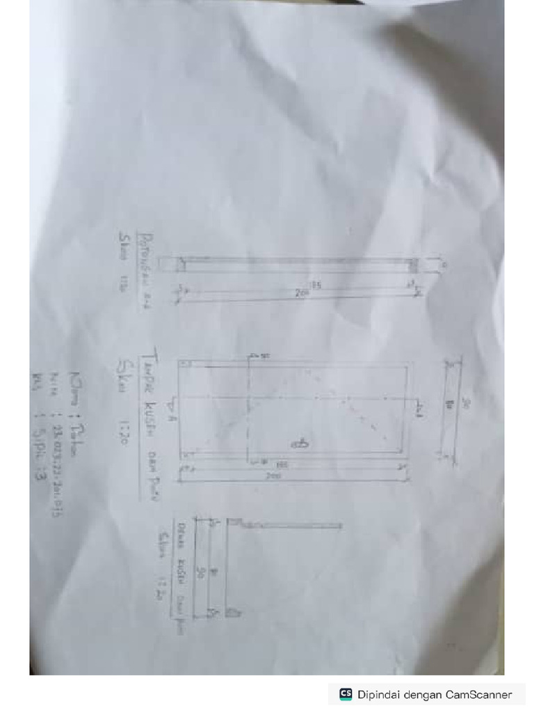 Sipil3 Kusen Pintu (Menggambar Bangunan Sipil) | PDF