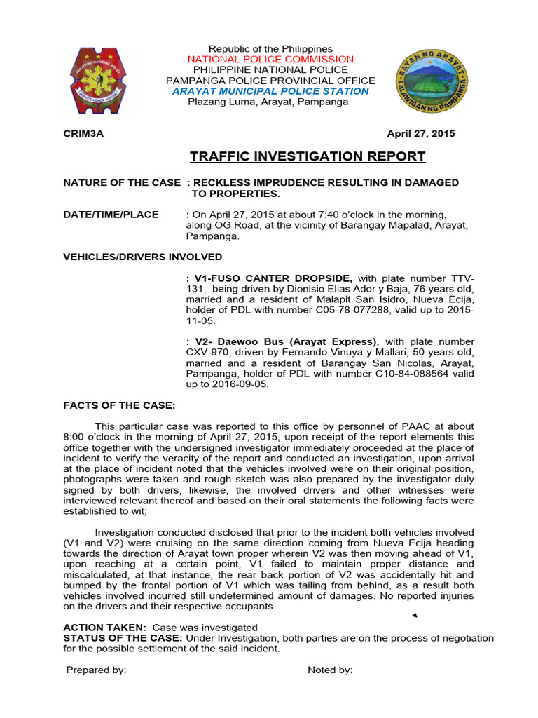 Sample Investigation Report | PDF