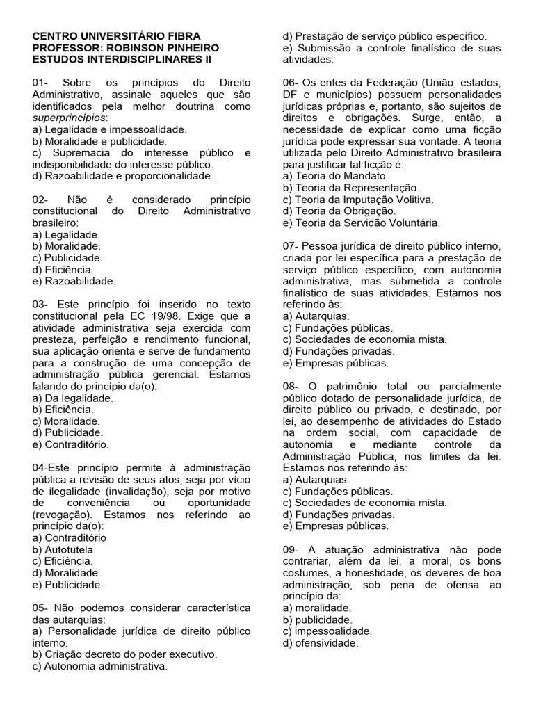Atividade de Pesquisa 10º | PDF | Administração pública | Serviços públicos Atividade de Pesquisa 10º | PDF | Administração pública | Serviços públicos