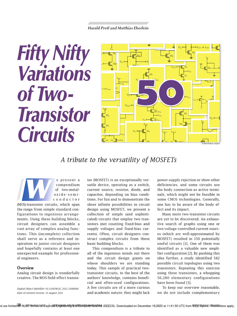 Fifty Nifty Two-Transistor Circuits | PDF | Mosfet | Amplifier