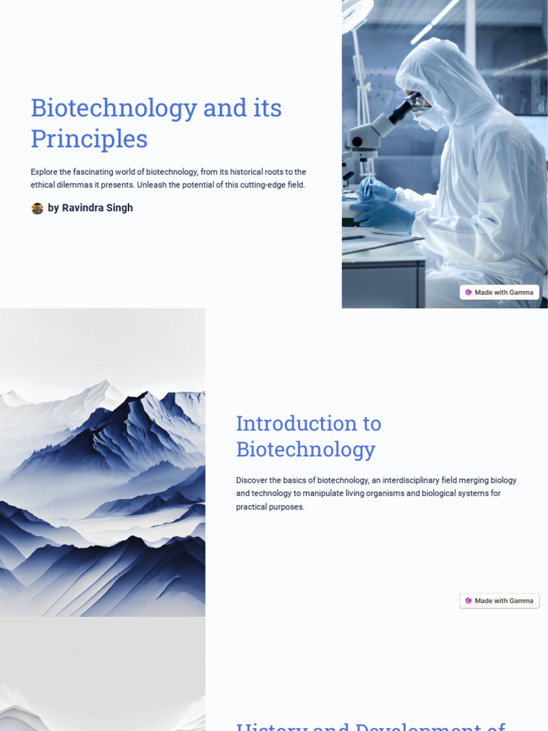 Biotechnology and Its Principles | PDF | Biotechnology | Genetic ...