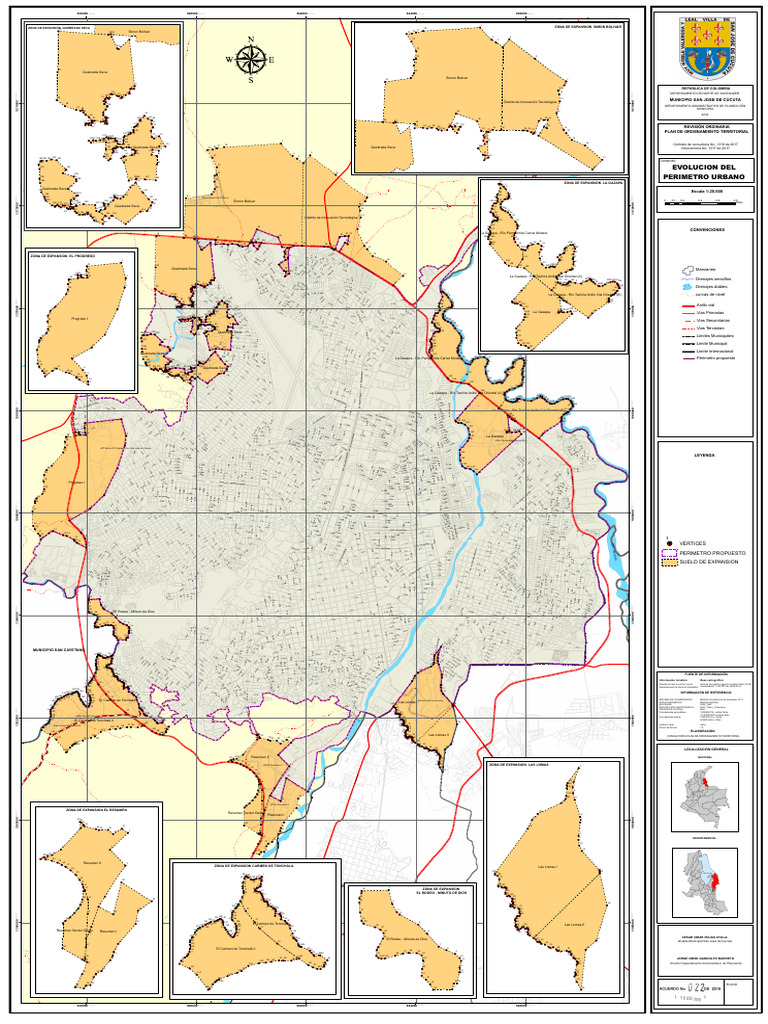 MAPA 2: Poligonal Zonas de Expansion de San José de Cúcuta, Norte de ...
