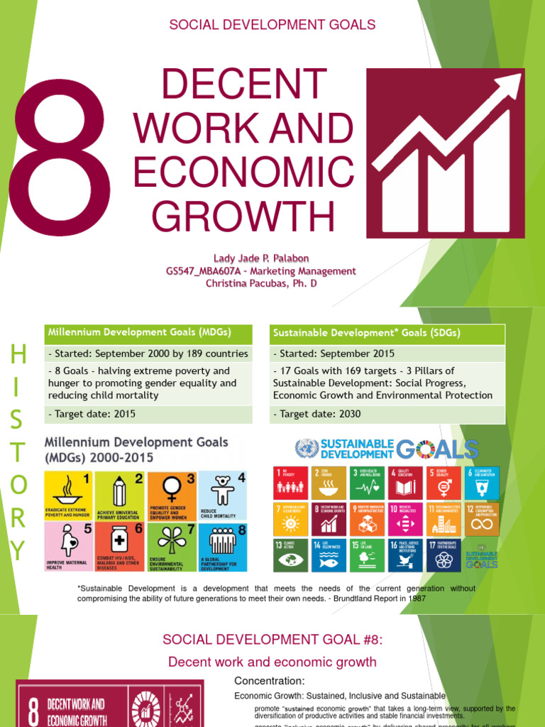 MBA 607A - SDG 8 - Decent Work and Economic Growth | PDF