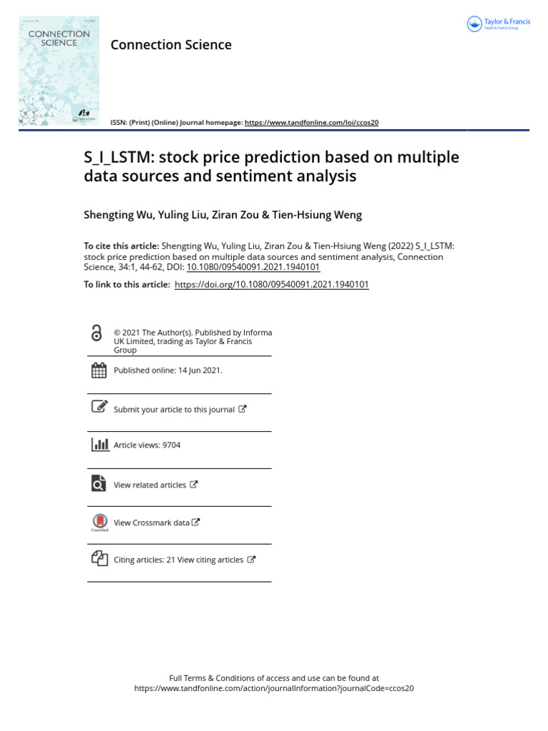S I LSTM Stock Price Prediction Based On Multiple Data Sources and ...
