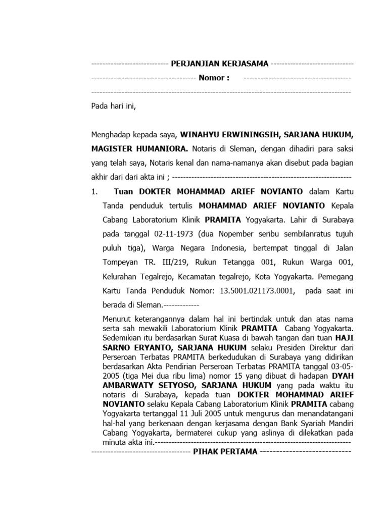 Form. Kerja Sama Pembiayaan Karyawan | PDF