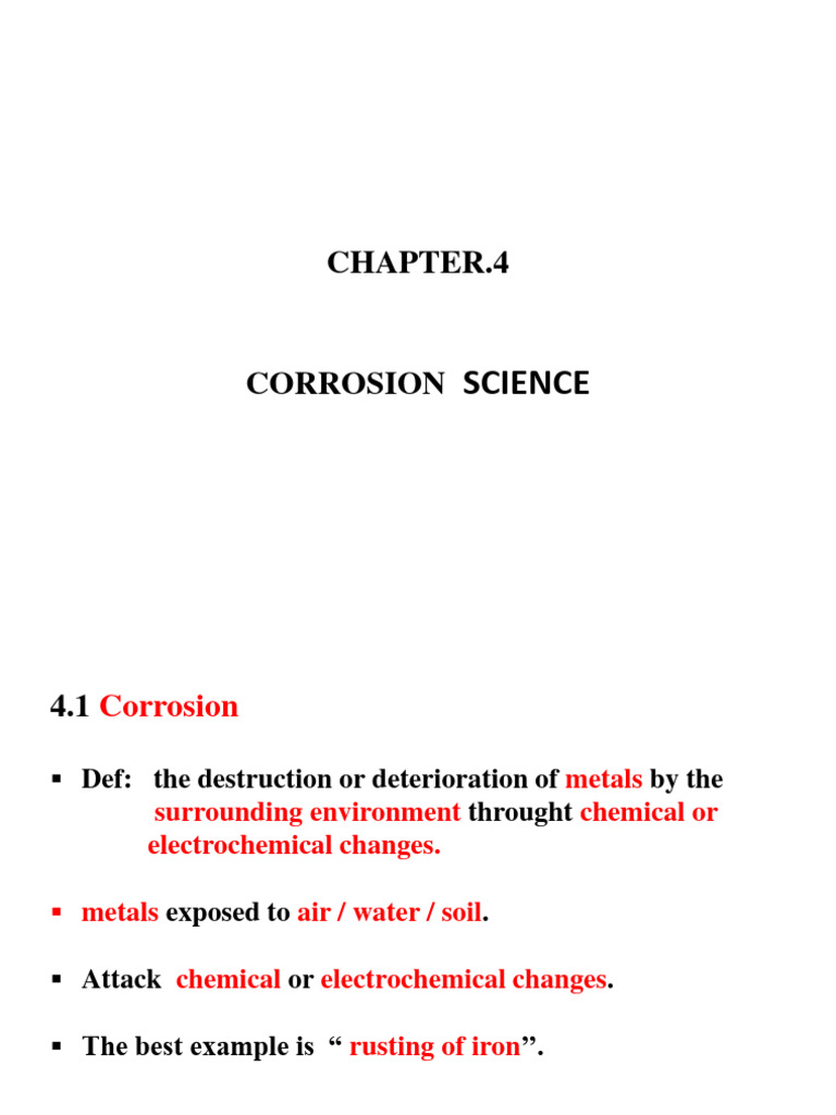Chap 4 | PDF | Corrosion | Redox