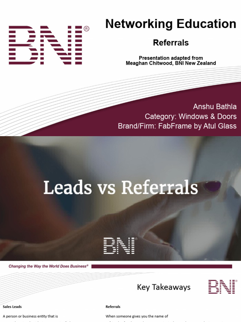 Lead Vs Referrals - PPT AnshuBathla | PDF