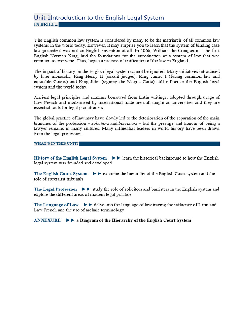 Overview of the English Legal System | PDF | Barrister | Solicitor