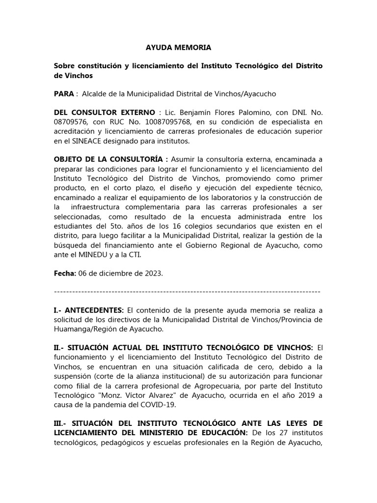 Ayuda Memoria Final | PDF