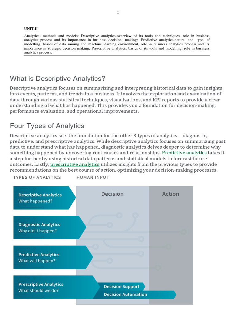 Unit Ii | PDF | Predictive Analytics | Machine Learning