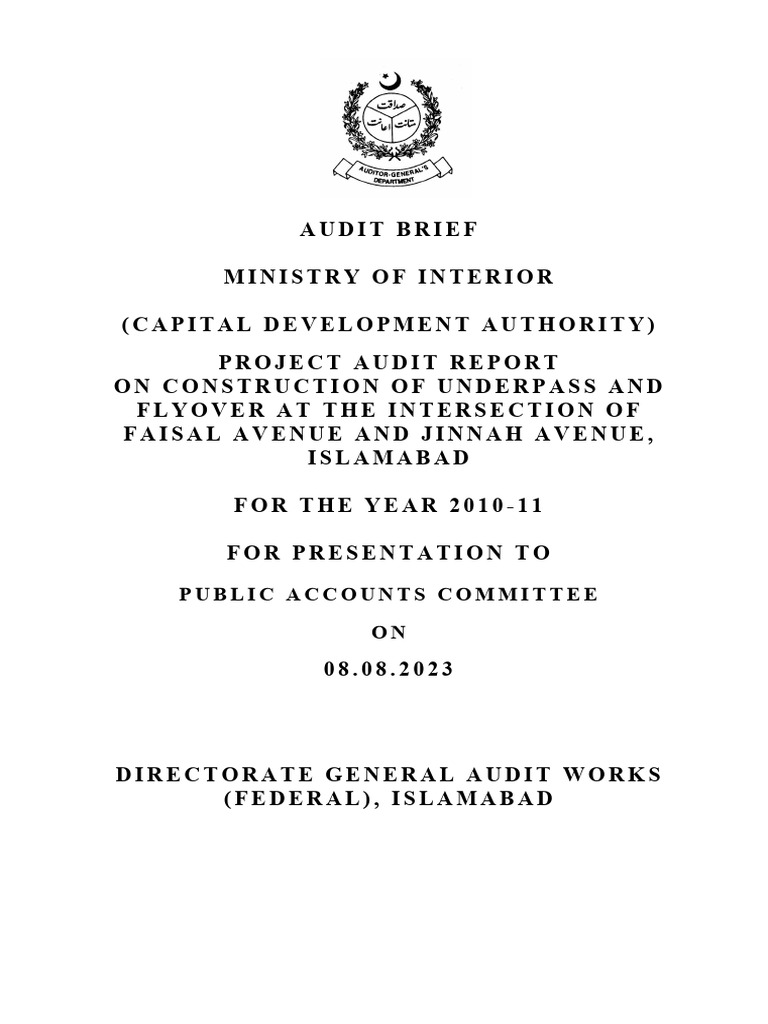 Audit Brief 08.08.2023 | PDF | Audit | Precast Concrete
