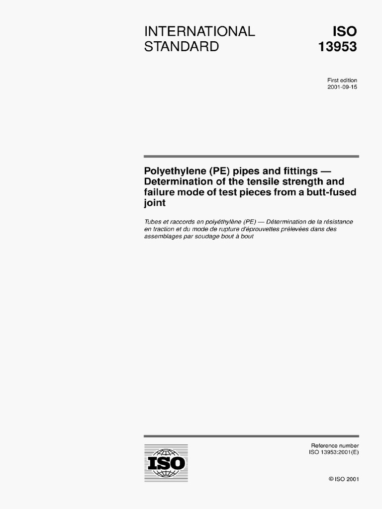 ISO 13953-2001-Polyethylene (PE) Pipes and Fittings-Determination of ...