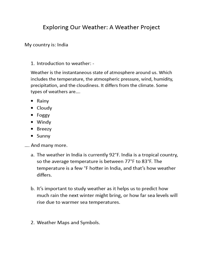 Geography Project | PDF | Weather | Meteorology