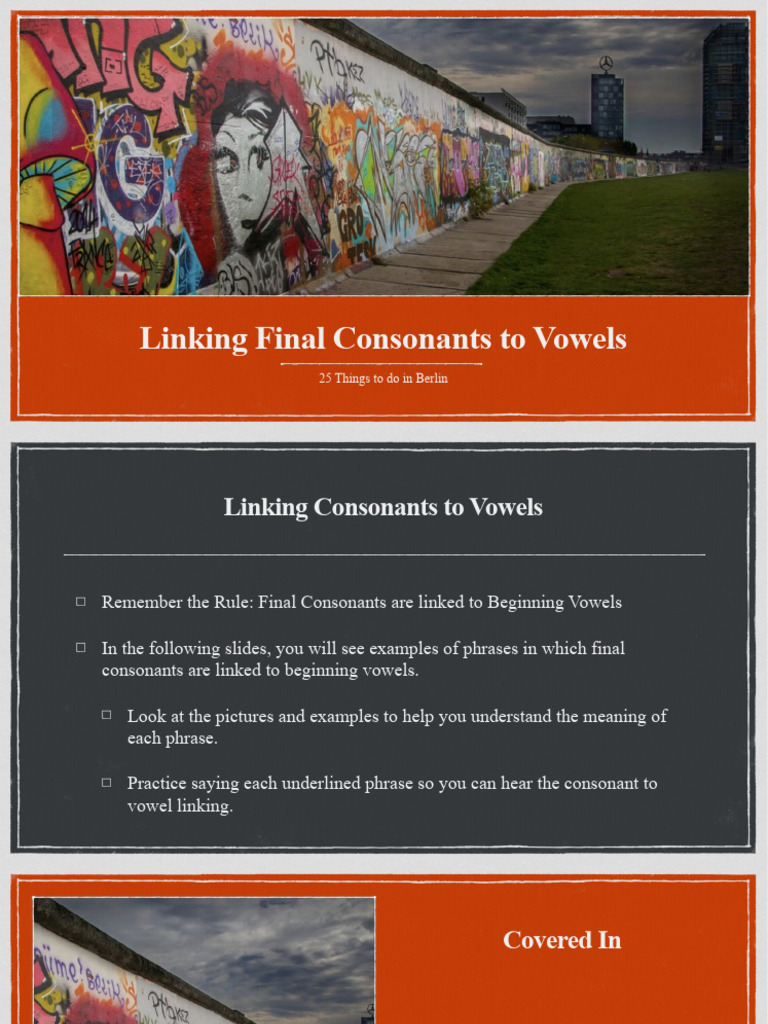 Linking Final Consonants To Vowels 2 | PDF | Berlin Wall | Human ...