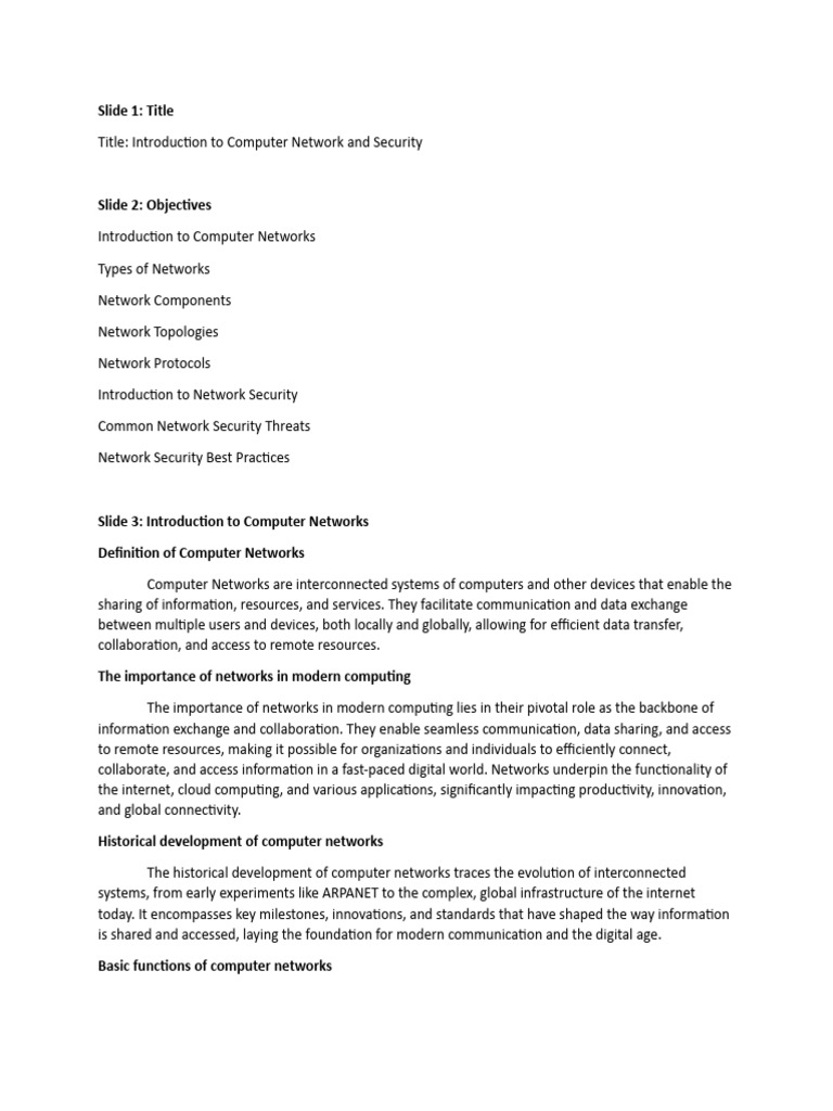 Intro To Network Security Pdf Computer Network Network Topology 