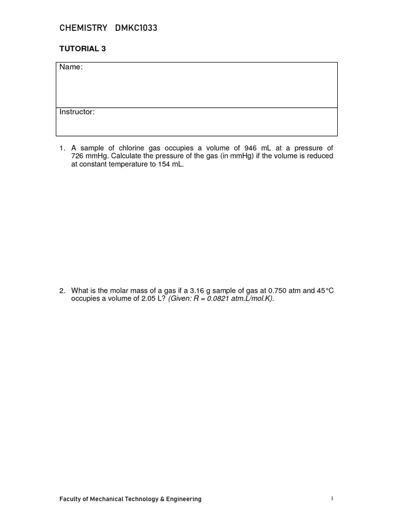 Tutorial 3 DMKC1033 | PDF | Teaching Methods & Materials | Science ...