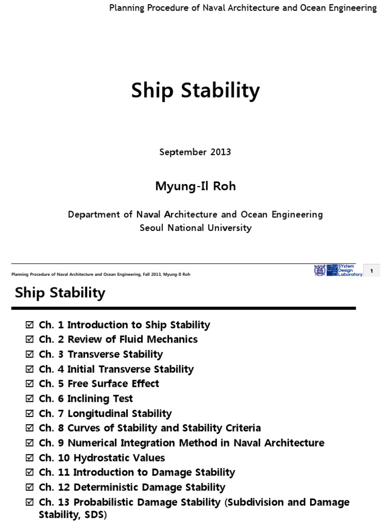 Ship Stability Course Part 2 | PDF | Continuum Mechanics | Shipping