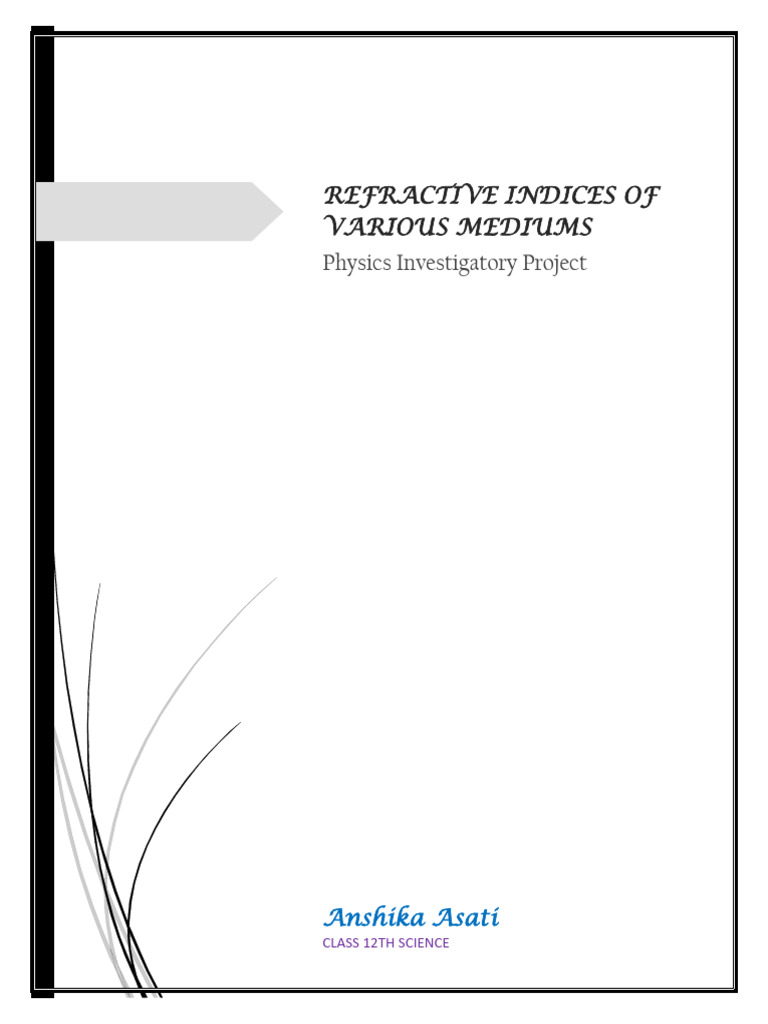 Hollow Prism Physics Investigatory Project | PDF | Optics | Materials ...