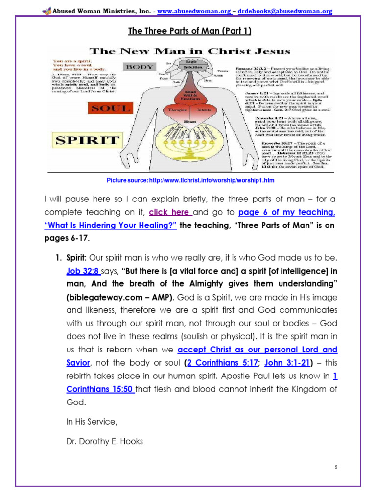 Three Parts of Man Basic Teaching 7-20-22 1 | PDF | Religion & Spirituality