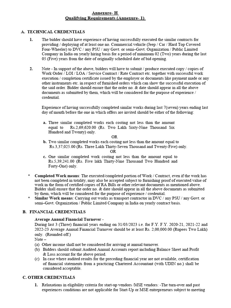 Annexure H | PDF | Employment | Sole Proprietorship