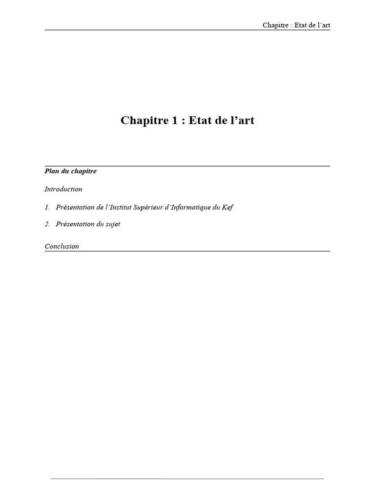 État de l'art en Informatique à l'ISI Kef | PDF | Informatique | Internet