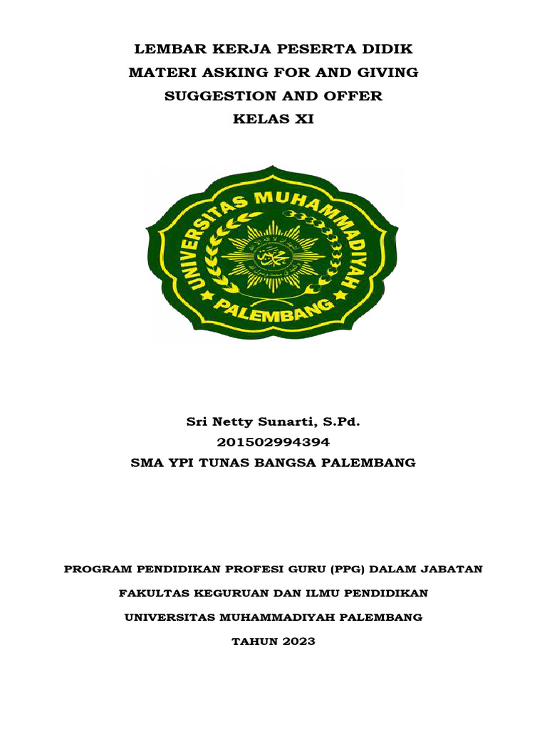 LKPD Asking For and Giving Suggestion and Offer | PDF