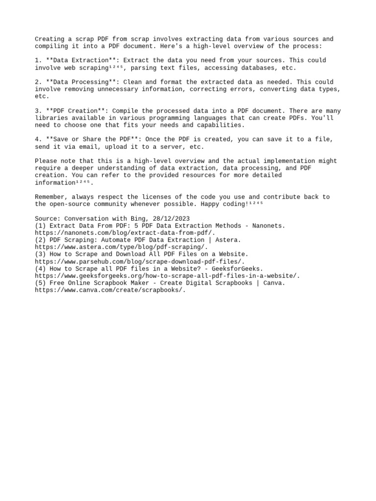 Creating A Scrap PDF From Scrap | PDF
