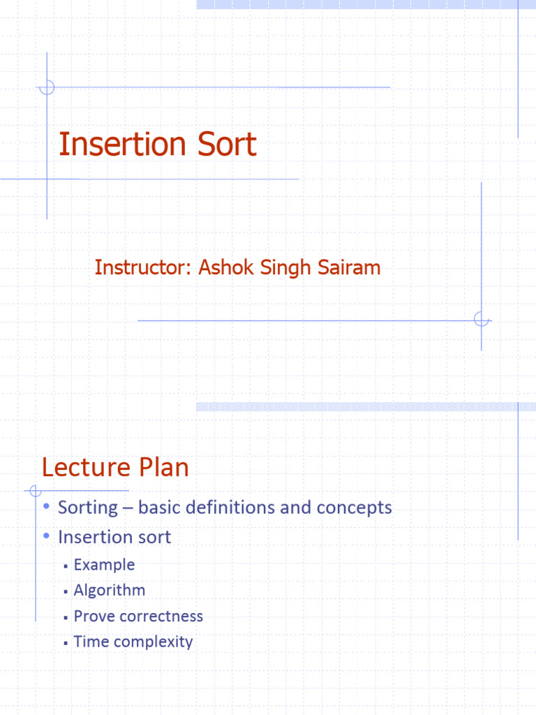 L04 InsertionSort | PDF | Mathematical Logic | Algorithms