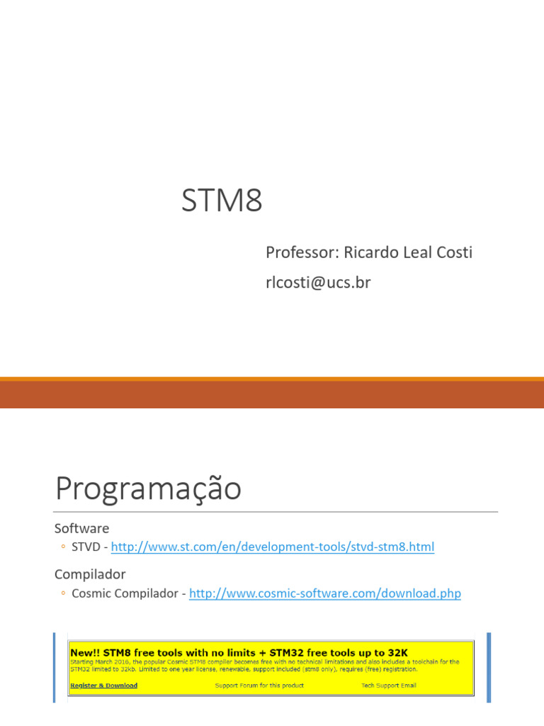 STM8 Introducao | Download Free PDF | Computing | Computer Hardware