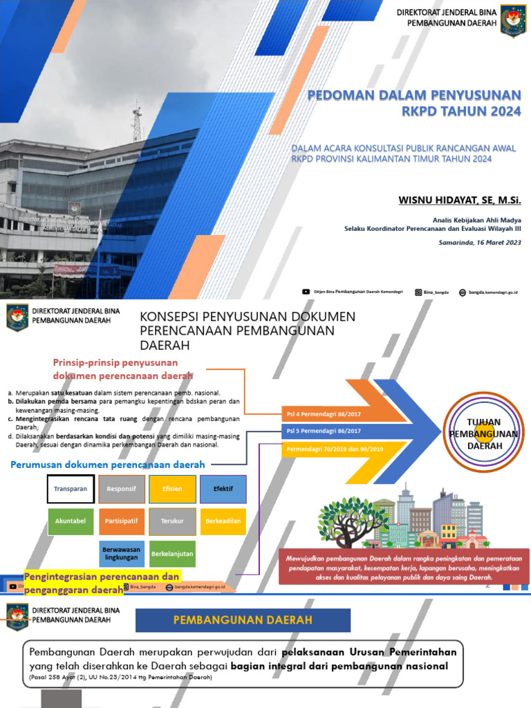 Pedoman Dalam Penyusunan RKPD Tahun 2024 | PDF