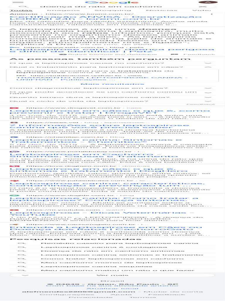 Doença Do Rato em Cachorro - Pesquisa Google | PDF | Bem-estar ...