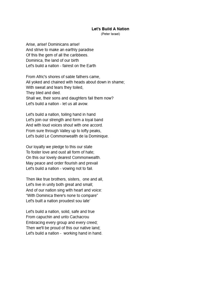 Let's Build A Nation | PDF