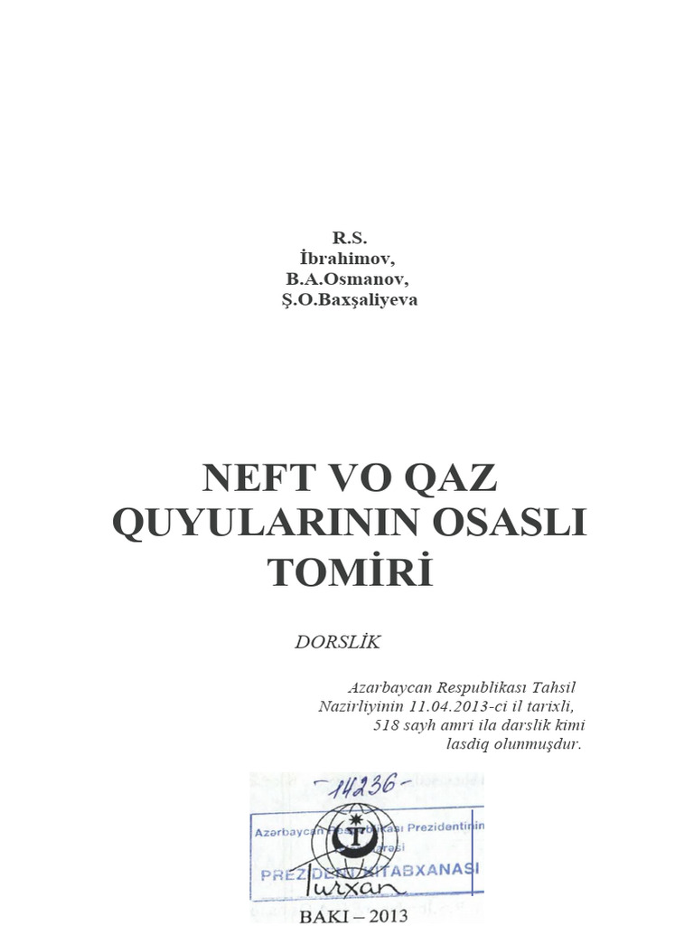 Neft Ve Qaz Quyularinin Esasli Temiri | PDF