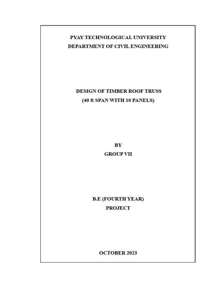 TRF Project by G7 | PDF | Truss | Mechanical Engineering