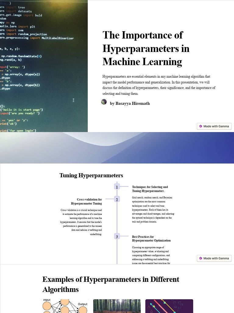 The Importance of Hyperparameters in Machine Learning | PDF | Systems Theory | Applied Mathematics
