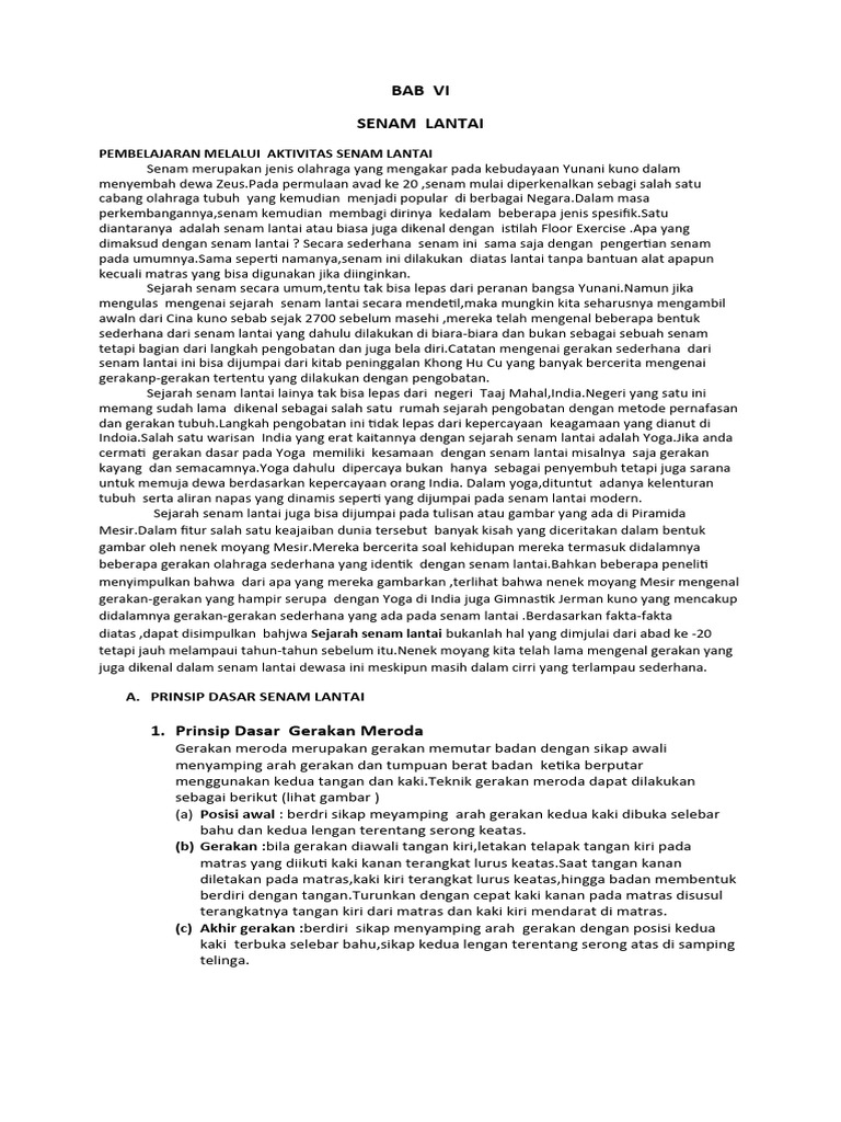 BKS Senam Lantai 8.ganjil | PDF