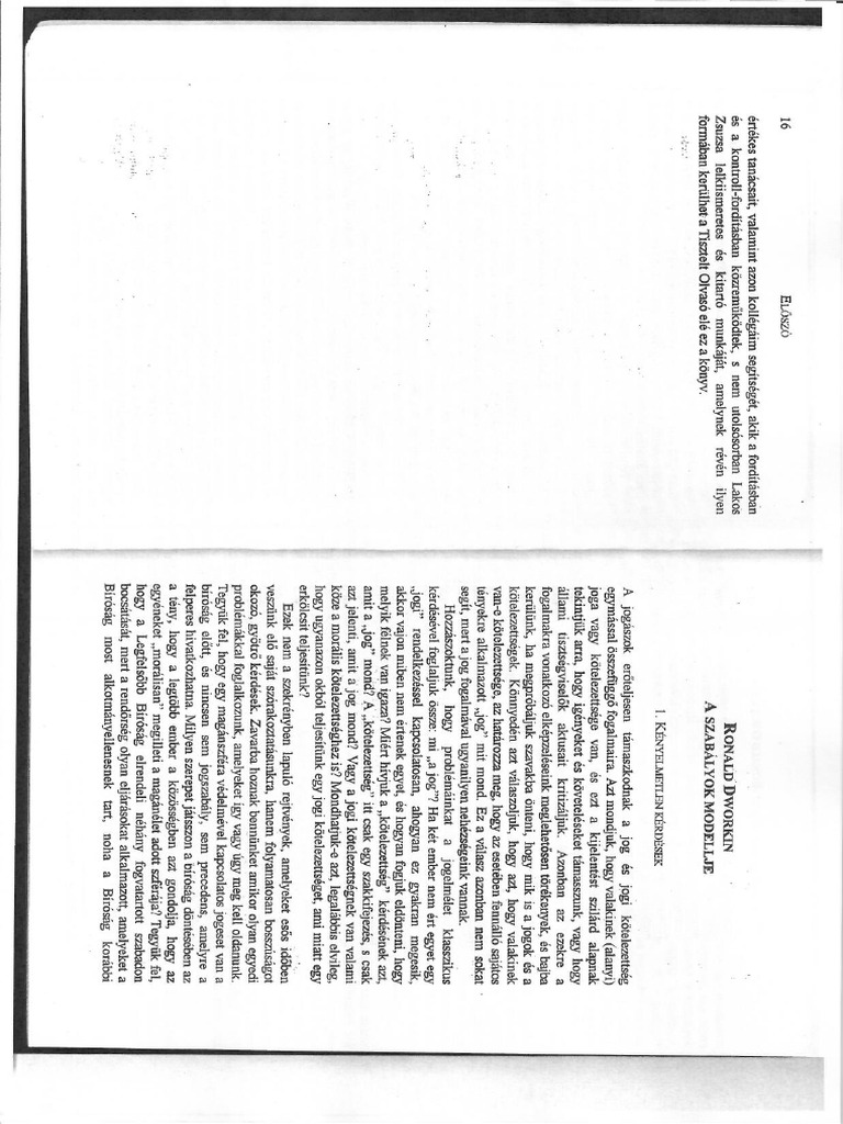 Dworkin A Szabalyok Modellje | PDF