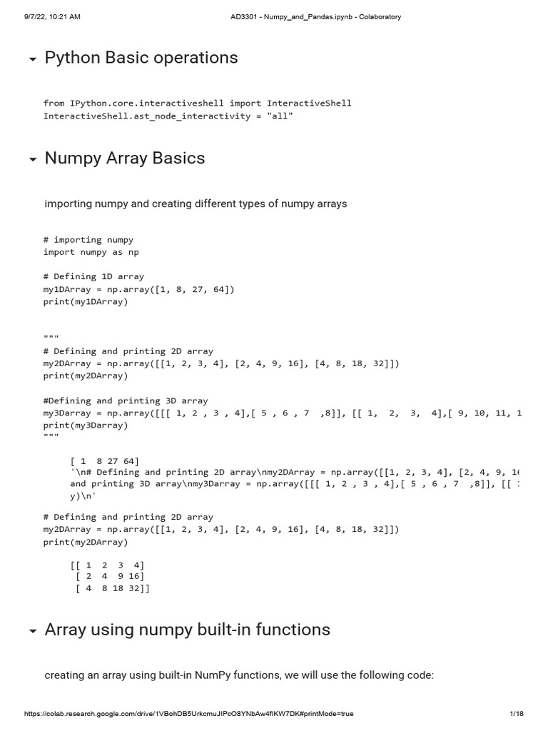 AD3301 - Numpy - and - Pandas - Ipynb - Colaboratory | PDF | Computer ... AD3301 - Numpy - and - Pandas - Ipynb - Colaboratory | PDF | Computer ...
