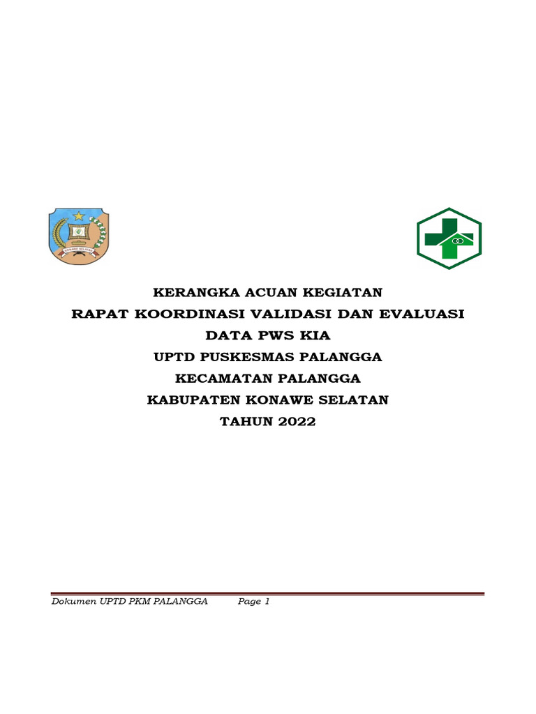Kak Rapat Validasi PWS Kia | PDF
