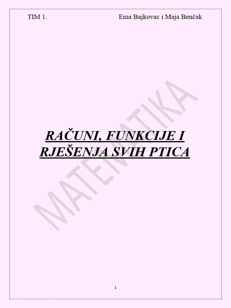 Rješenja Svih Ptica | PDF