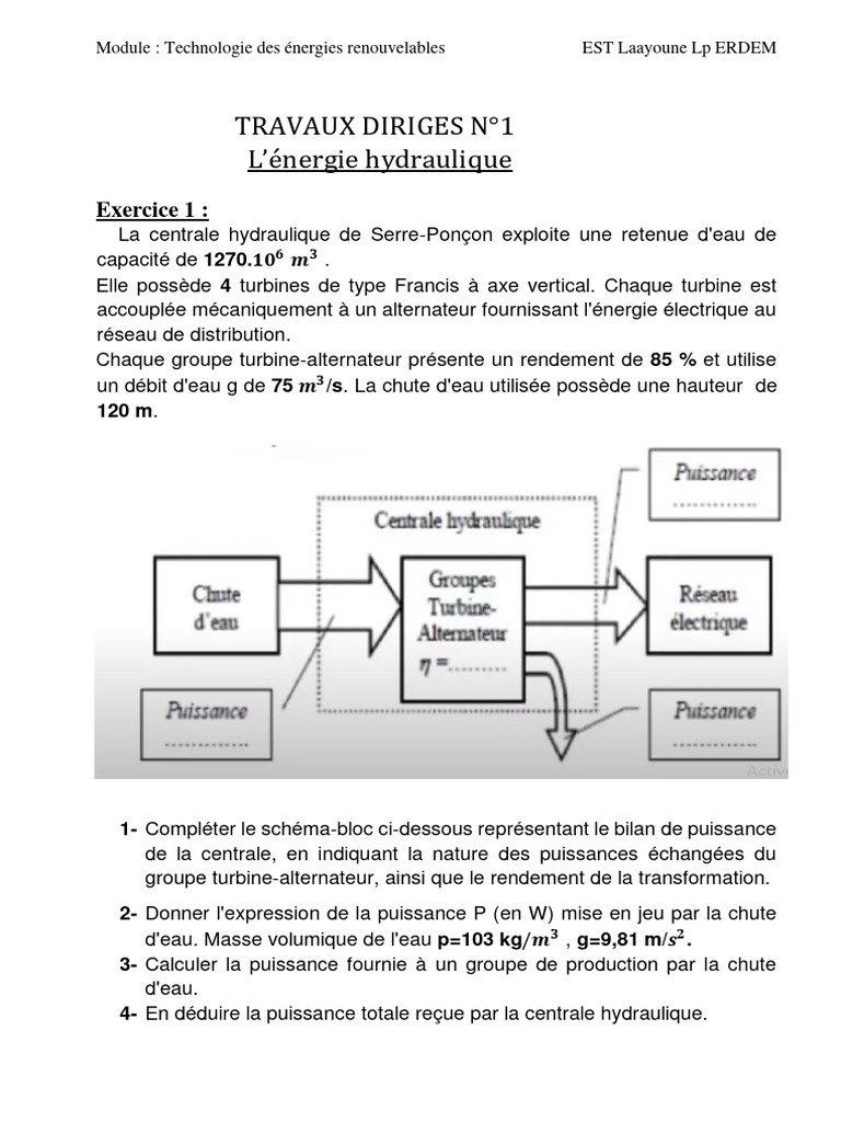 TD 3 Hydraulique | PDF