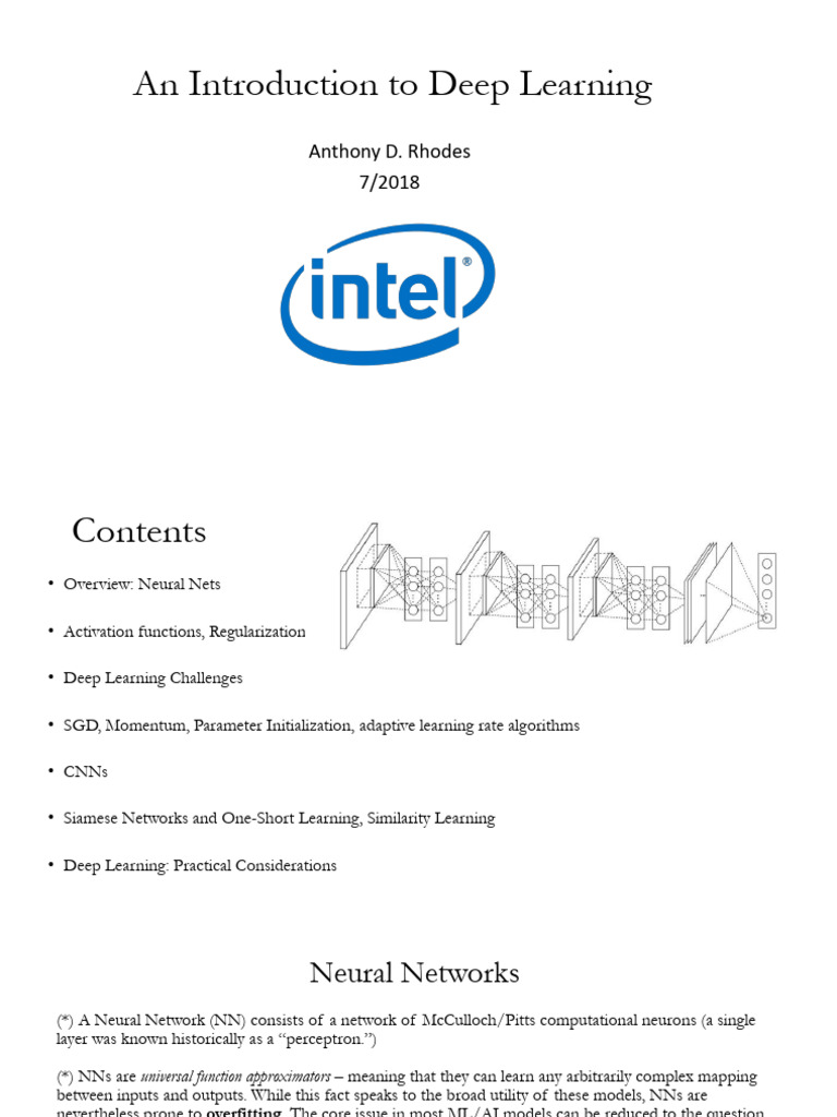 DL Intro | PDF | Deep Learning | Artificial Neural Network DL Intro | PDF | Deep Learning | Artificial Neural Network