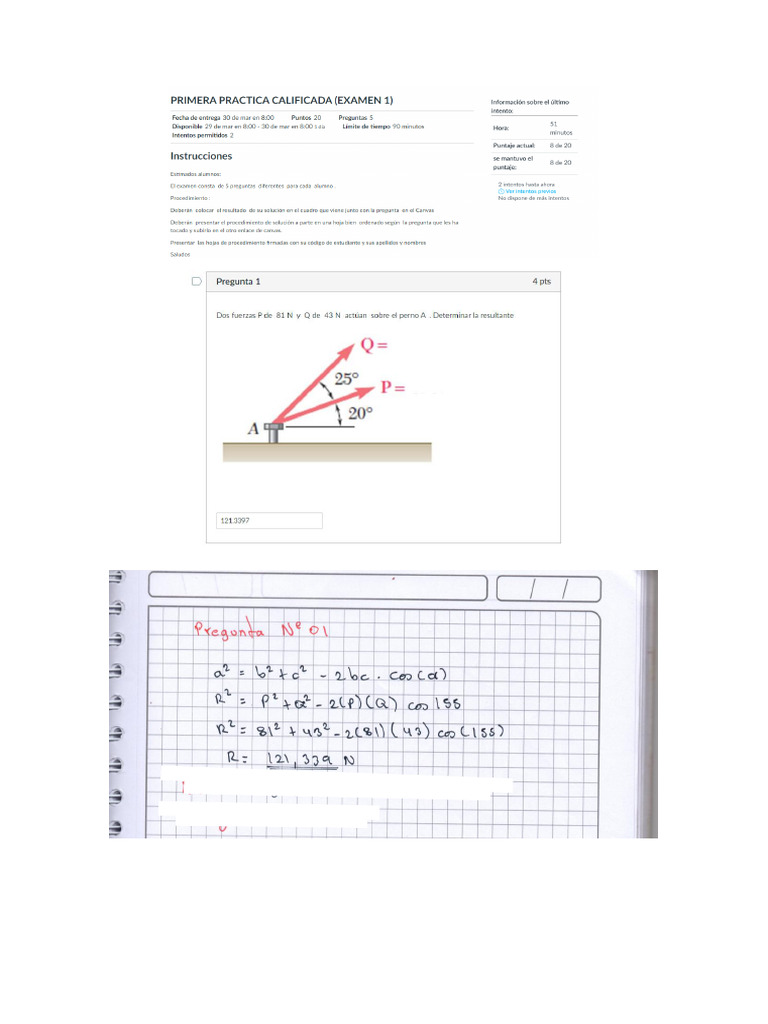 Practica 01 Estatica - Resolucion | PDF