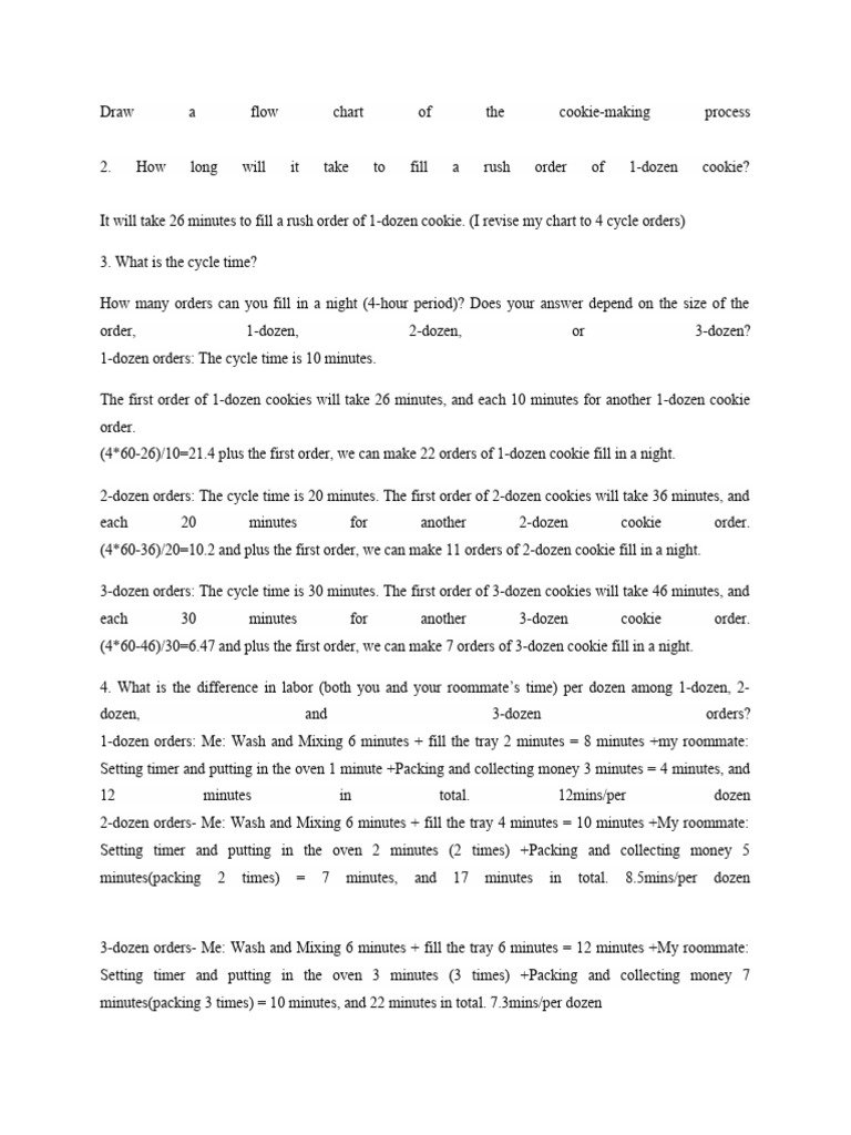 Draw A Flow Chart of The Cookie | PDF