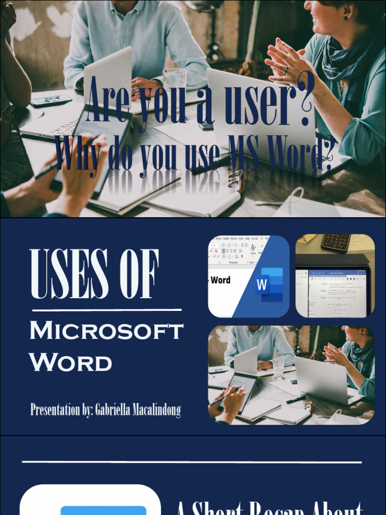 Microsoft Word Uses in Education and Work | PDF | Microsoft Word ...