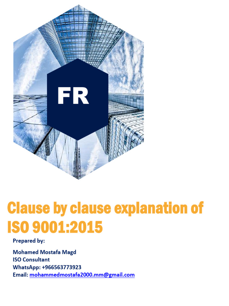 Clause by Clause Explanation of ISO 9001 2015 1687010555 | PDF ...