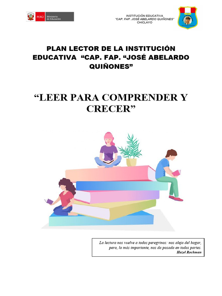 Plan Lector Secundaria IE Cap Fap JAQ | PDF | Aprendizaje | Comprensión lectora