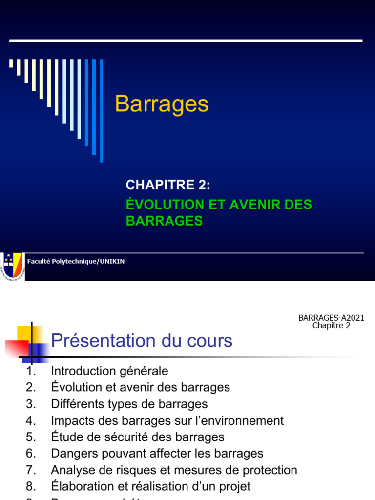 Évolution et avenir des barrages | PDF | Barrage | Hydrologie
